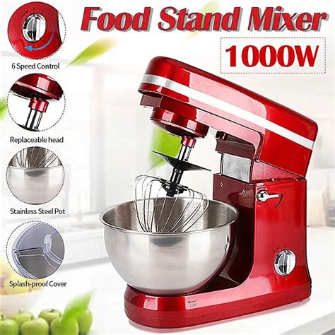 Home Furniture DIY Vospeed Food Stand Mixer Dough Blender 5 QT 1000W