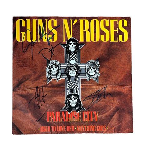 At Auction Guns N Roses Fully Signed Original Lineup Paradise City 12 Vinyl