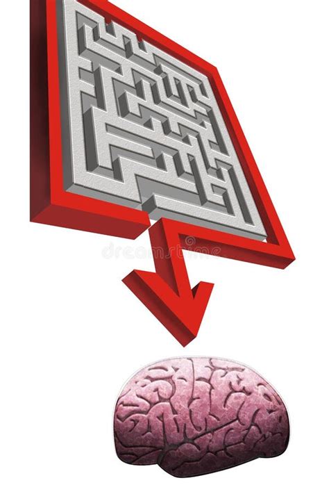Cerebral Maze Or Labyrinth Representing The Human Brain Abstract 3D