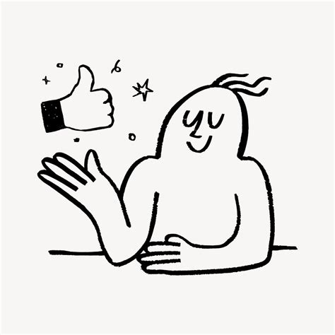 Influencer Drawing Social Media Doodle Premium Vector Rawpixel