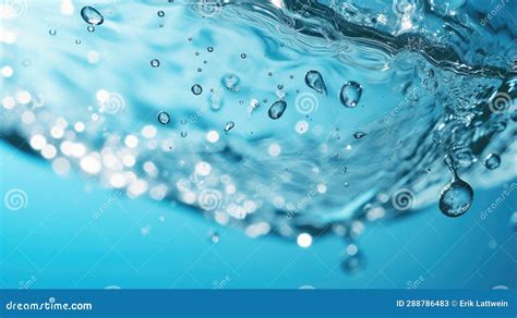 Glass Of Water Overflow In Macro Shot Stock Concepts Stock Image