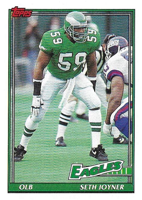 1991 Topps 218 Seth Joyner Philadelphia Eagles Football Cards