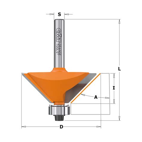 Cmt Orange 45 Degree Chamfer Bit Carbide Tipped