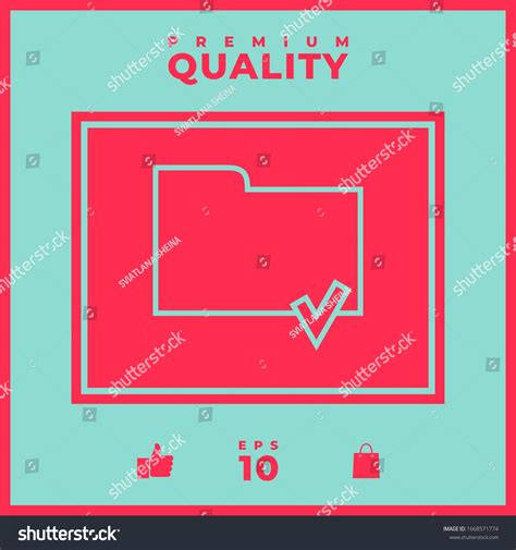 Select Document Sign Folder Icon With A Check Royalty Free Stock
