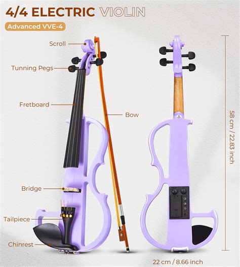 Vangoa Electric Violin 44 Full Size Silent Violin Set For Beginner