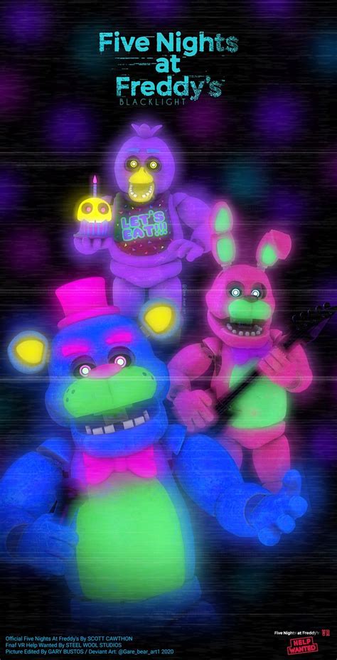 Fnaf Blacklights By Garebearart1 On Deviantart Personaggi Idee