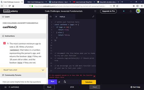 faq code challenges javascript fundamentals canivote javascript