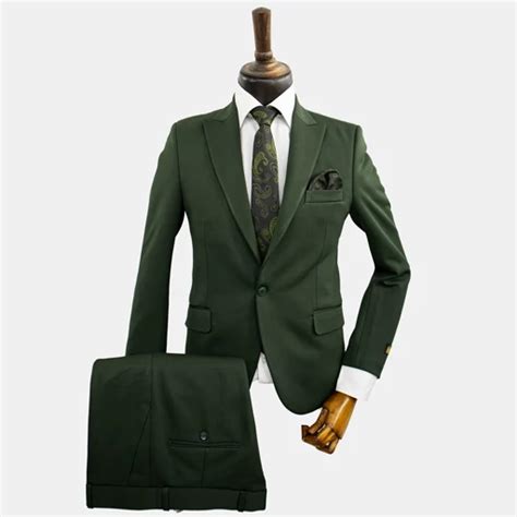 خرید و قیمت کت و شلوار مردانه سبز تیره کشی با ارسال رایگان از غرفه