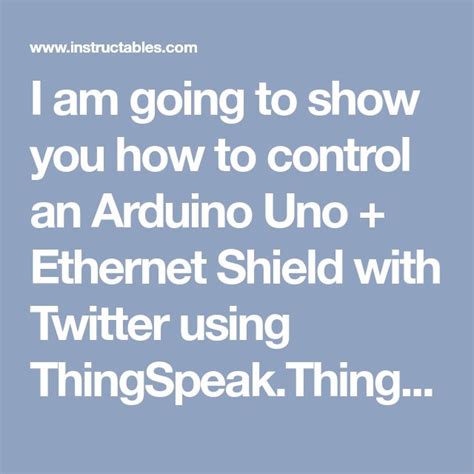 twitter controled arduino using thingspeak