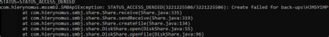 Status Access Denied On Isilon Server Issue