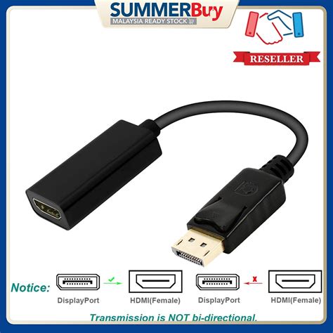 4K 1080P DisplayPort DP Male To HDMI Female Cable Adapter Display Port Converter For Projector