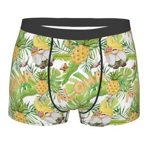 Naloa Gnome And Pineapple Print Mens Underwear Boxers For Men