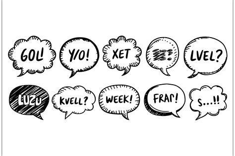 Hand Drawn Comic Speech Bubble Set Graphic By Craftsmaker · Creative