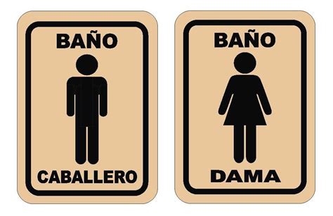 Cartel Para Baño Dama caballero En Mdf Para Interior 500 00 en