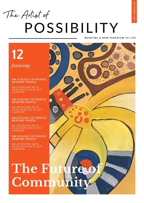 The Artist Of Possibility The Future Of Community Emergence Education