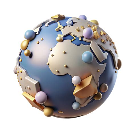 Vibrant Creative Globe Shadowed Lighting Isolated Element Authentic