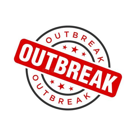 Outbreak Letter Rubber Stamp Vector Design Template Stock Vector