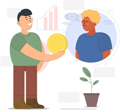 premium vector vector two man interacting networking and conection