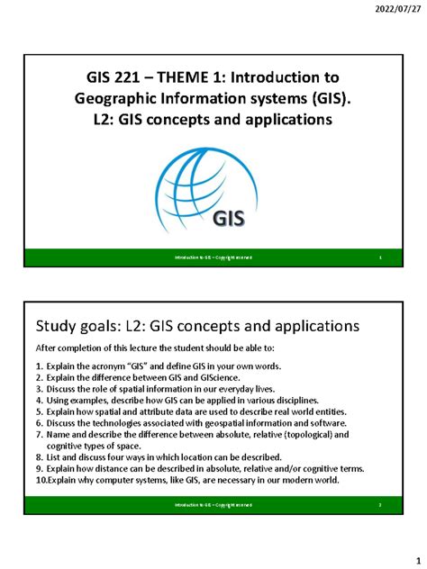 2022 L2 Gis221 Intro To Gis Part1 Gis 221 Theme 1 Introduction To Geographic Information