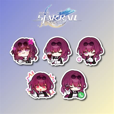 Honkai Star Rail Kafka Emoji Sticker Set 5pcs Shopee Philippines