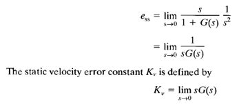 Static Position Error Constant