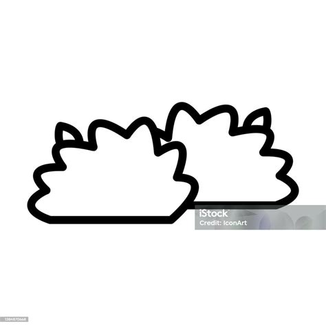 시즌 컬렉션의 부시 아이콘 흰색 배경에 격리 된 얇은 선형 부시 풍경 에코 윤곽 아이콘 라인 벡터 부시 기호 웹 및 모바일 기호 관목에 대한 스톡 벡터 아트 및 기타 이미지