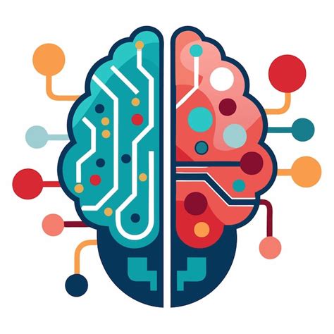 Beautiful Digital Brain Circuit Board Logo Vector Premium Ai Generated Vector