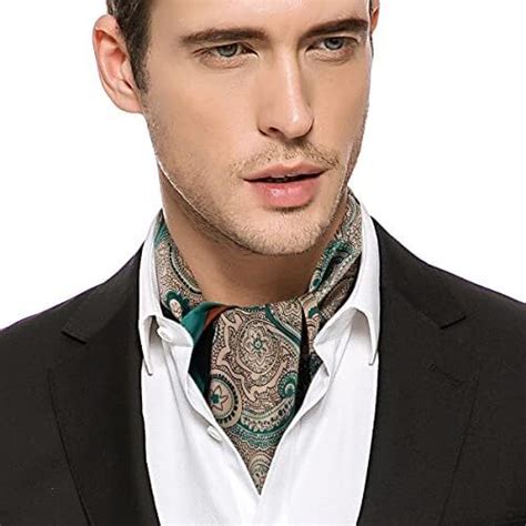 Vintage Silk Feel Square Scarf For Men Satin Bandana Tiny Medallion