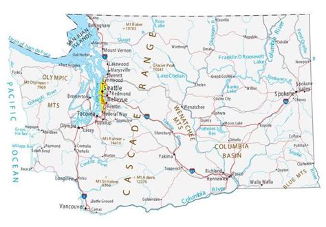 Map Of Washington State Routes London Top Attractions Map