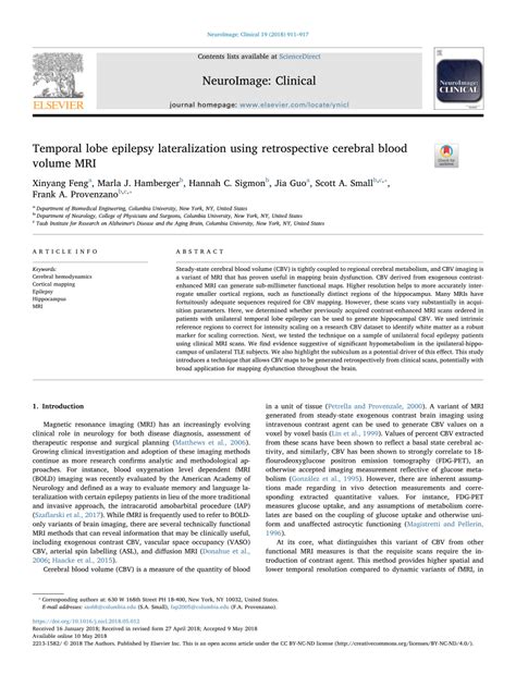 Pdf Temporal Lobe Epilepsy Lateralization Using Retrospective