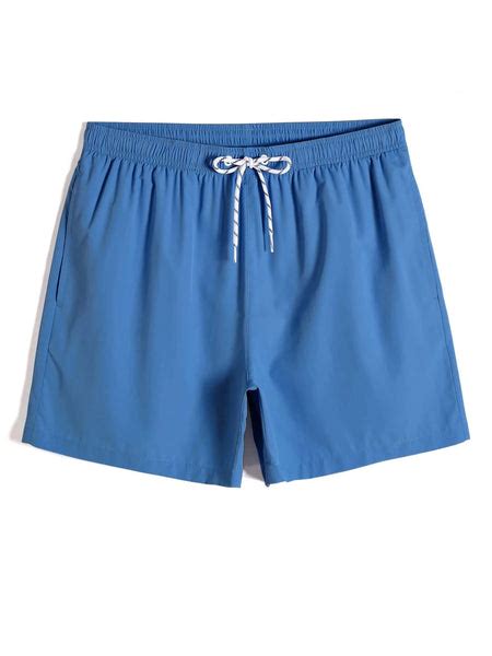 Solid Colored Waist Swim Trunks Waves And Trunks