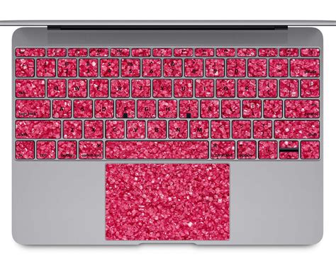 Pink Sparkle Macbook Keyboard Marble Macbook Keys Decal Stone Etsy