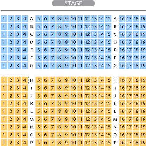 南日本新聞会館 みなみホールの座席表 （300席）