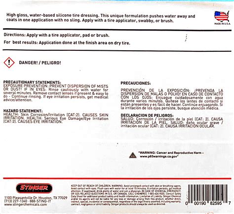 Stinger Duration Tire Dressing 595