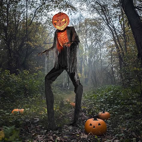 Yescom Scary Animated Pumpkin Animatronic Talking 7 Ft Motion And