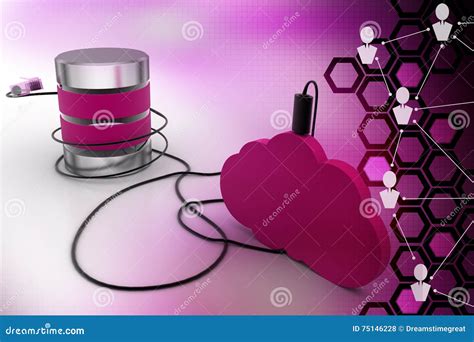 Cloud Computing Database Stock Illustration Illustration Of Data 75146228