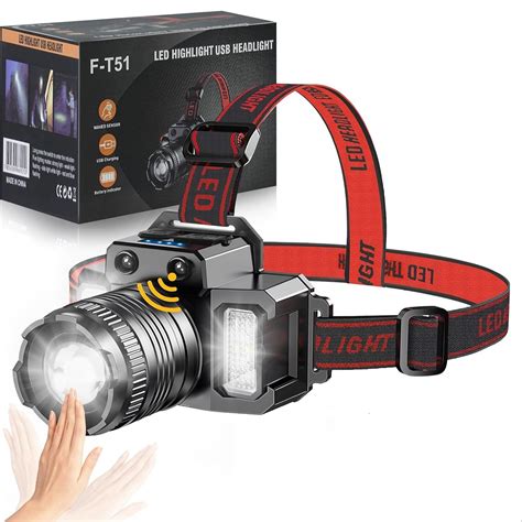 Ripley Linterna De Cabeza Led Con Sensor 5 Modos Linterna Frontal