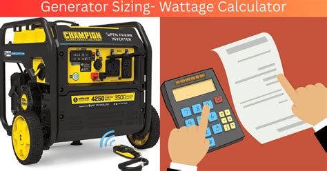 Generator Wattage Calculator Determine The Right Size For Your Needs