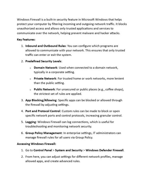 Windows Firewall Is A Built Pdf