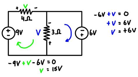 solving voltage drops in a circuit using kirchhoff s voltage law