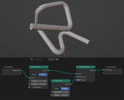 Fillet Curve Node Blender Manual