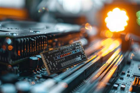 High Tech Computer Components With Ai Chip In Bright Light Modern