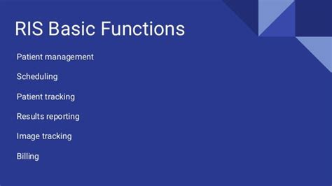 Radiology Information System Ris