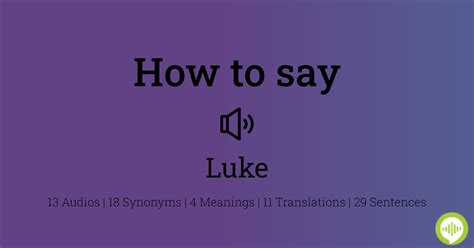 How To Pronounce Luke HowToPronounce Com