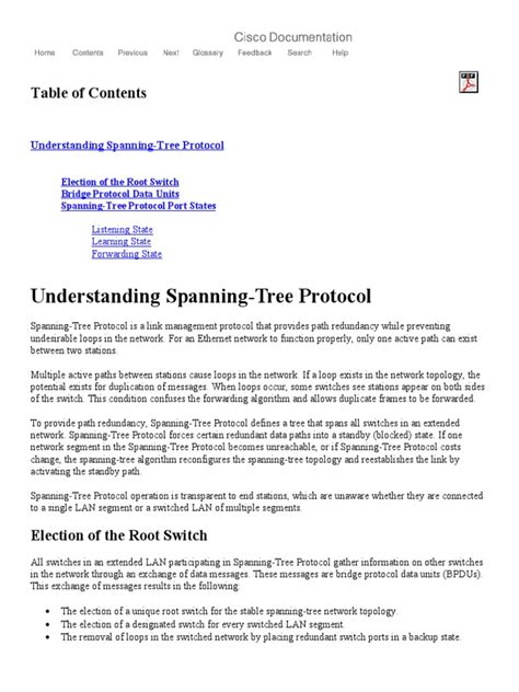 Spanning Tree Cisco Pdf Network Switch Computer Network