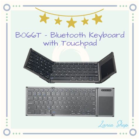 Jual B066t Universal Folding Portable Bluetooth Keyboard With Touchpad Shopee Indonesia