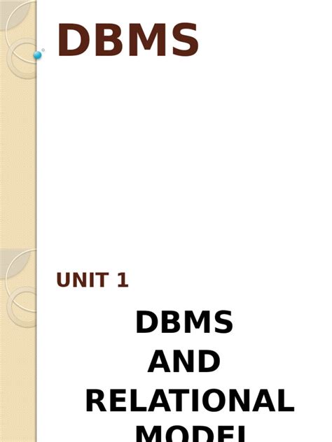 Dbms Ppt 1 Pdf Databases No Sql