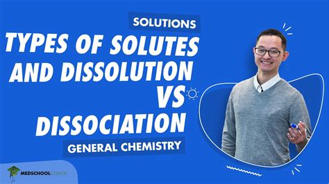 Types Of Solutes And Dissolution Vs Dissociation Youtube