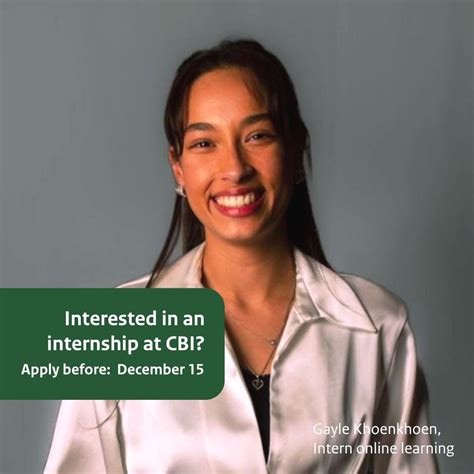 Internship At Cbi Stage Bij Cbi Farrah Mia Everon