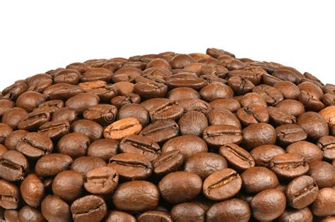 Coffee Plate Made From Roasted Coffee Beans Isolated On White